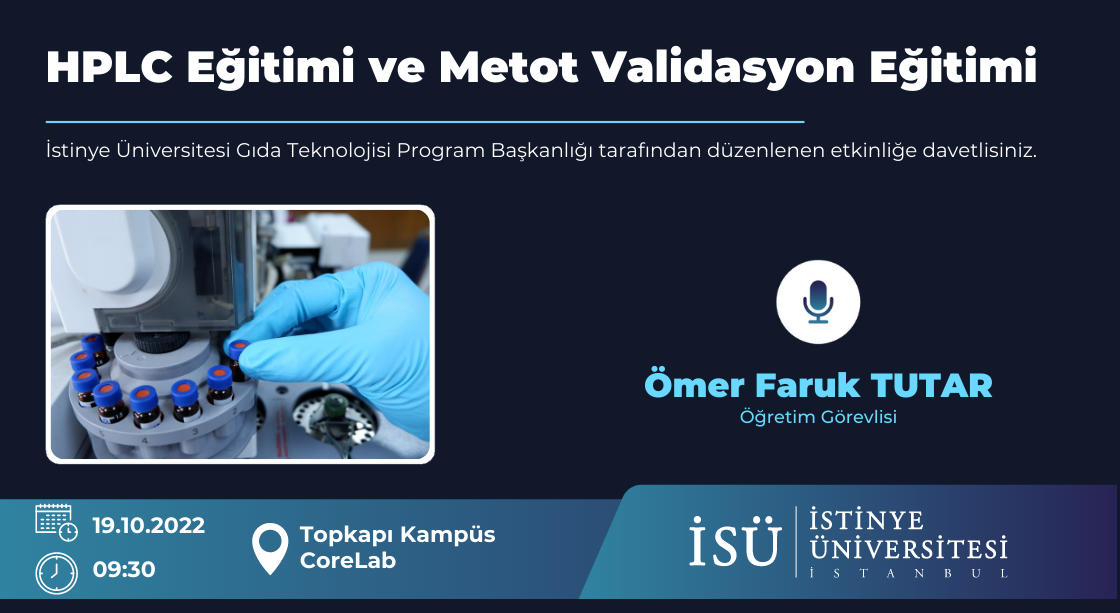 HPLC Training and Method Validation Training | İstinye University